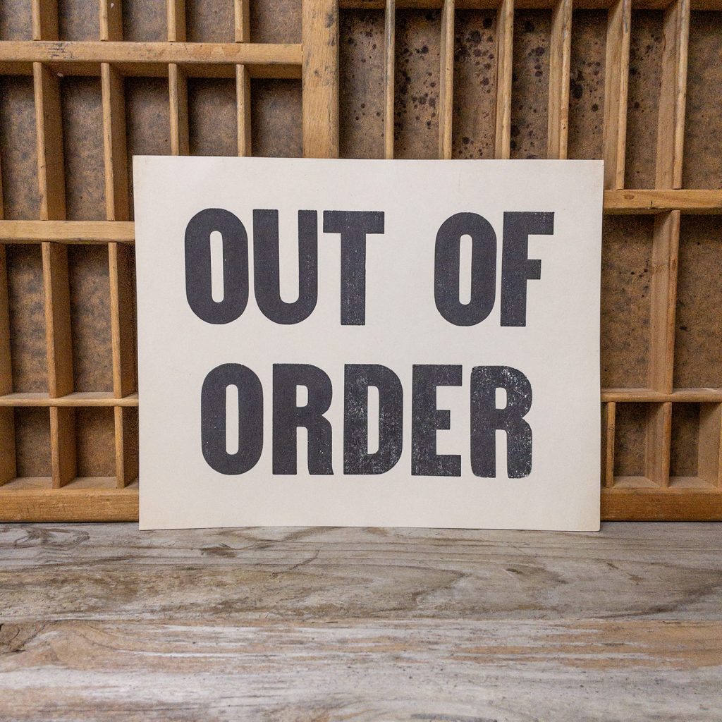 Set of 8 Out of Order Signs | Heritage Outfitters
