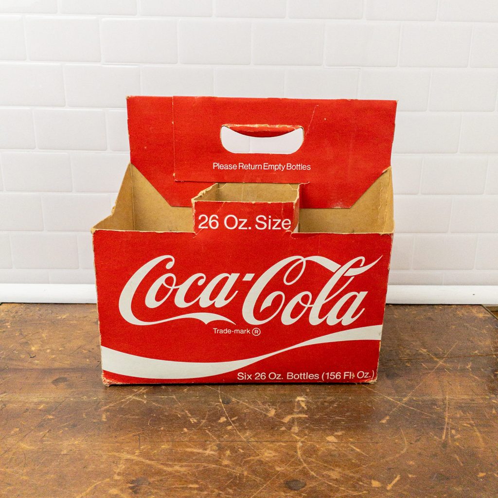 Vintage Cardboard 6 Pack Bottle Holder for Oversized 26oz Coke Bottles ...