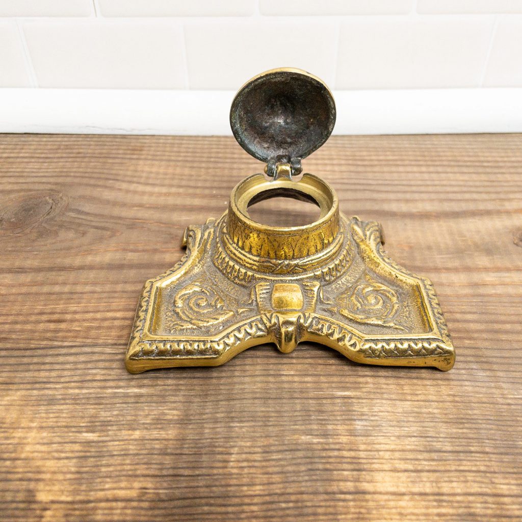 Vintage Brass Inkwell | Heritage Outfitters