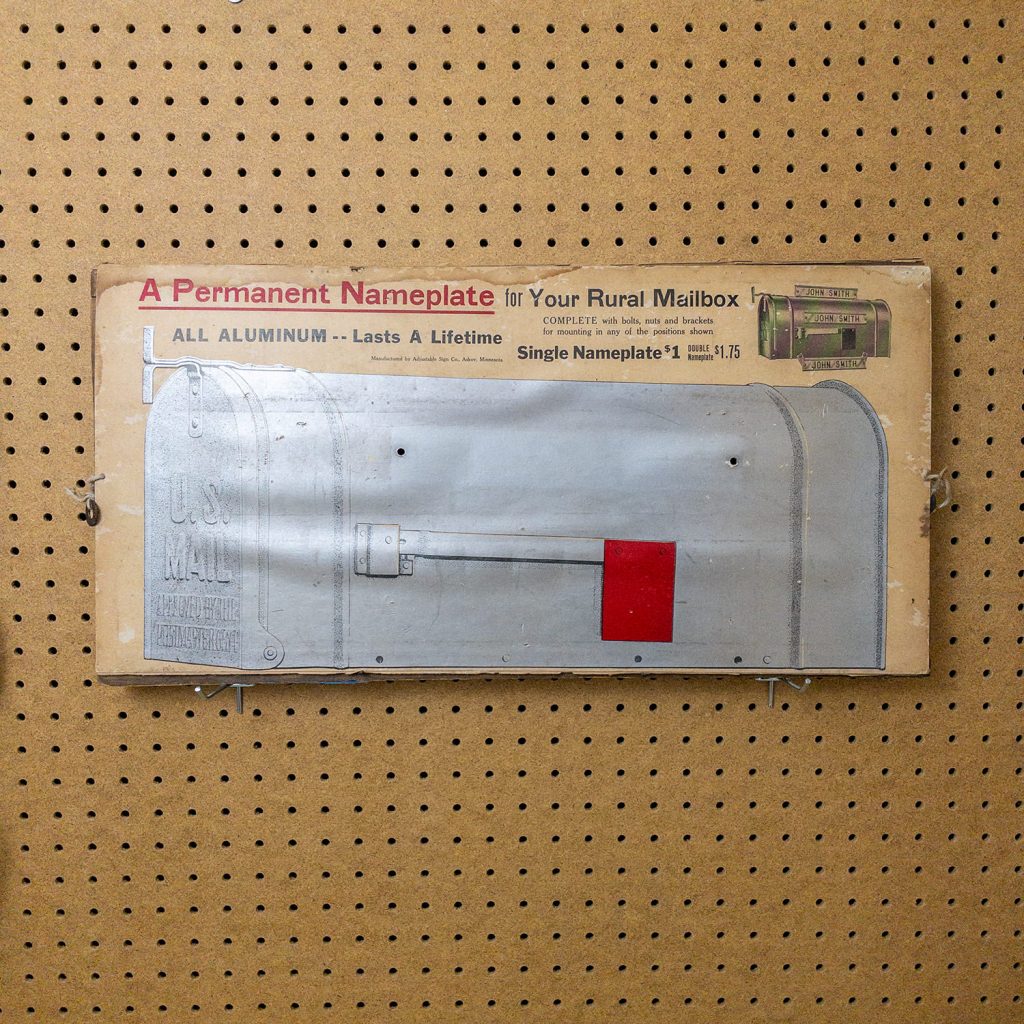 Rural Mailbox Aluminum Nameplate Packaging with Wood Storage Box ...